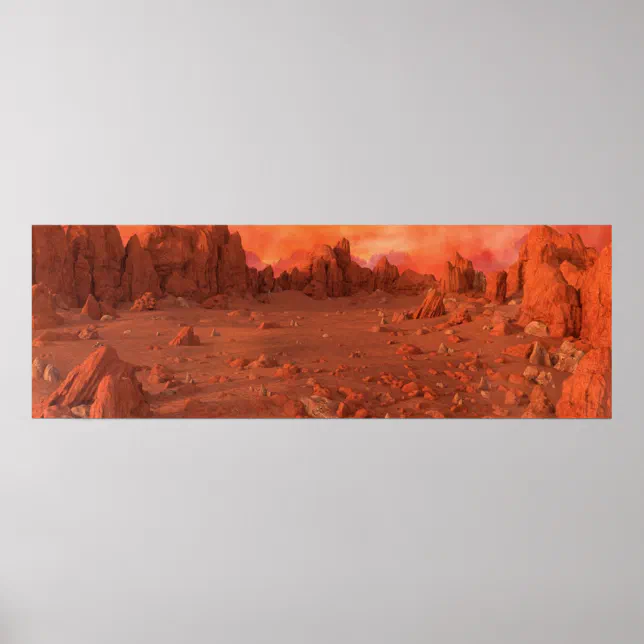 Mars Landscape Poster | Zazzle