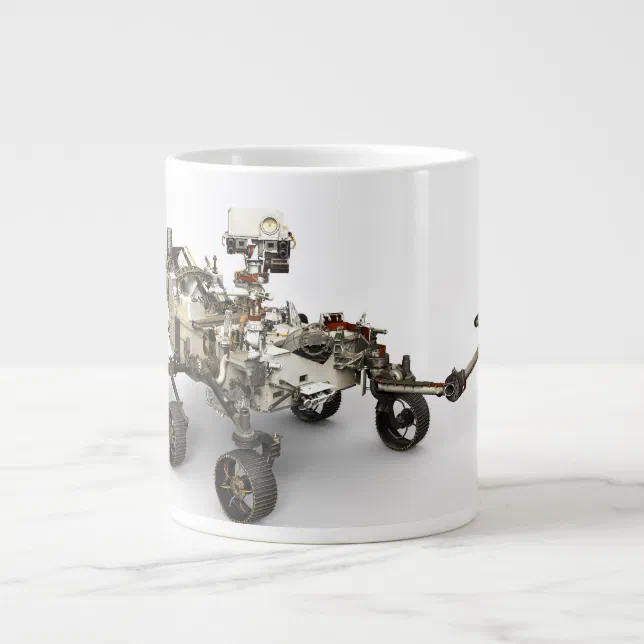 Mars Perseverance Rover On White Background. Giant Coffee Mug | Zazzle