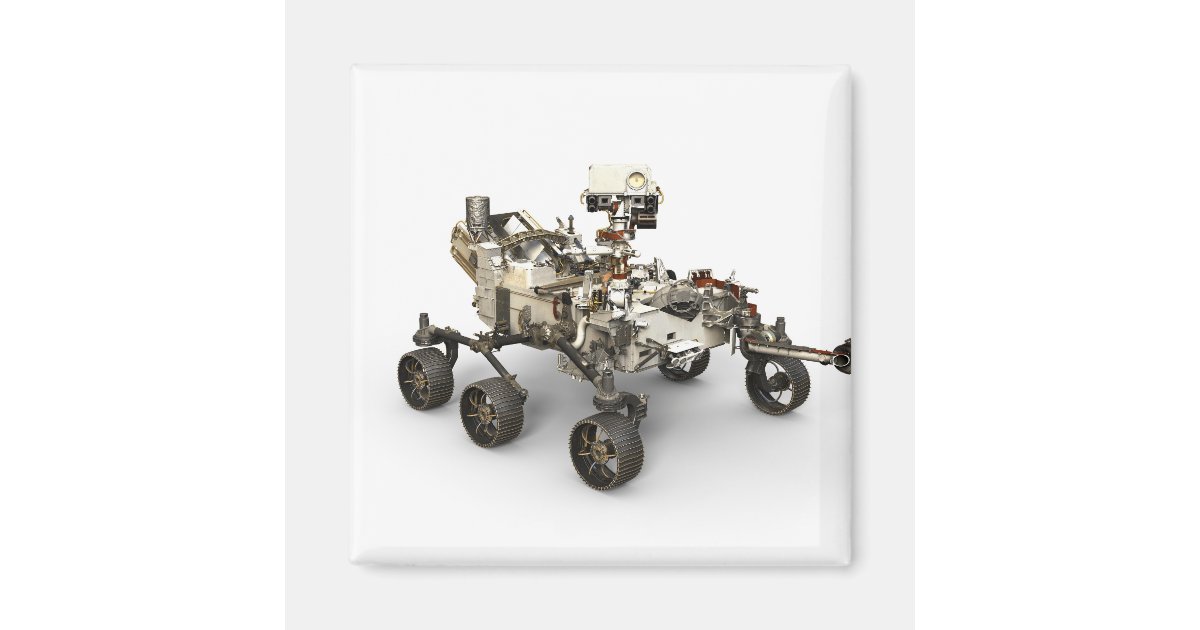 Mars Perseverance Rover On White Background. Magnet | Zazzle