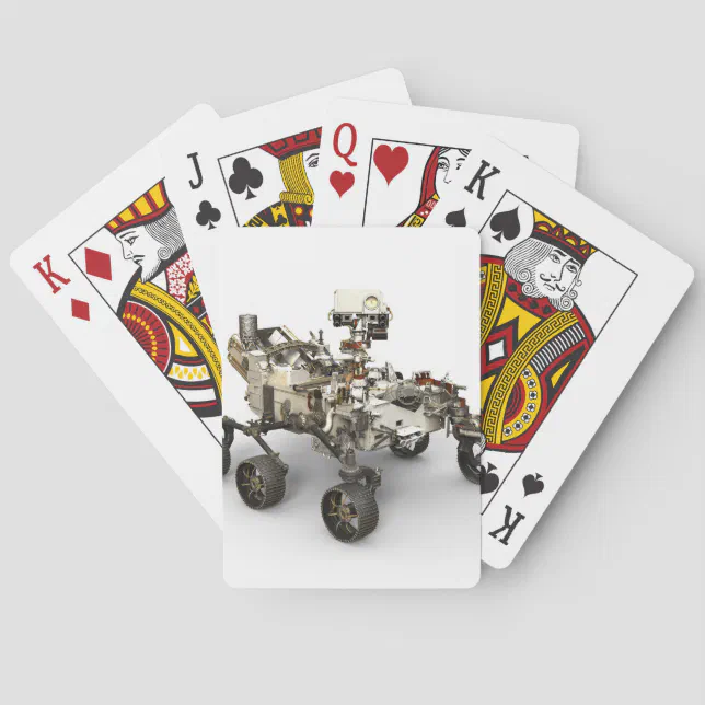 Mars Perseverance Rover On White Background. Poker Cards | Zazzle