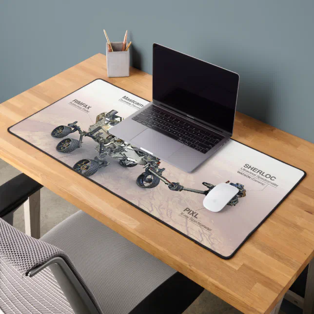 Mars Perseverance Rover With Instruments Desk Mat | Zazzle
