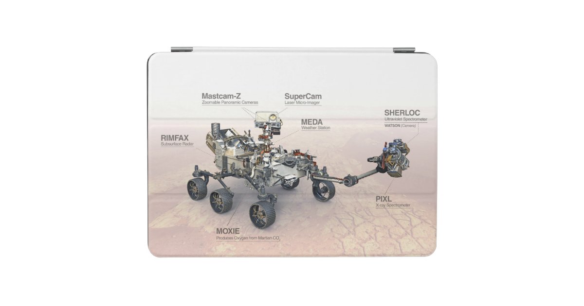 Mars Perseverance Rover With Instruments iPad Air Cover | Zazzle