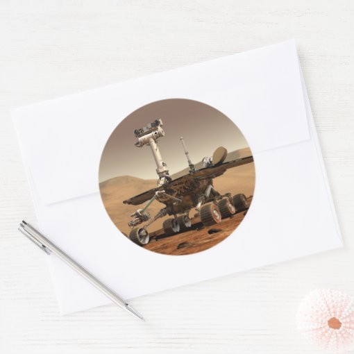 Mars Rover Classic Round Sticker | Zazzle