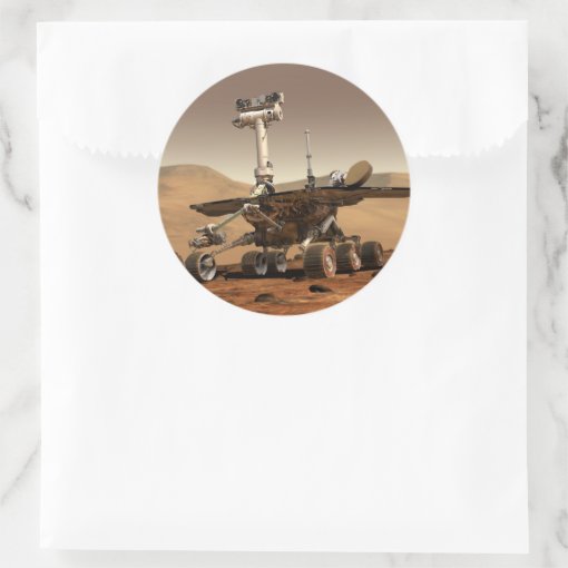 Mars Rover Classic Round Sticker | Zazzle