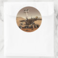 Mars Rover Classic Round Sticker | Zazzle