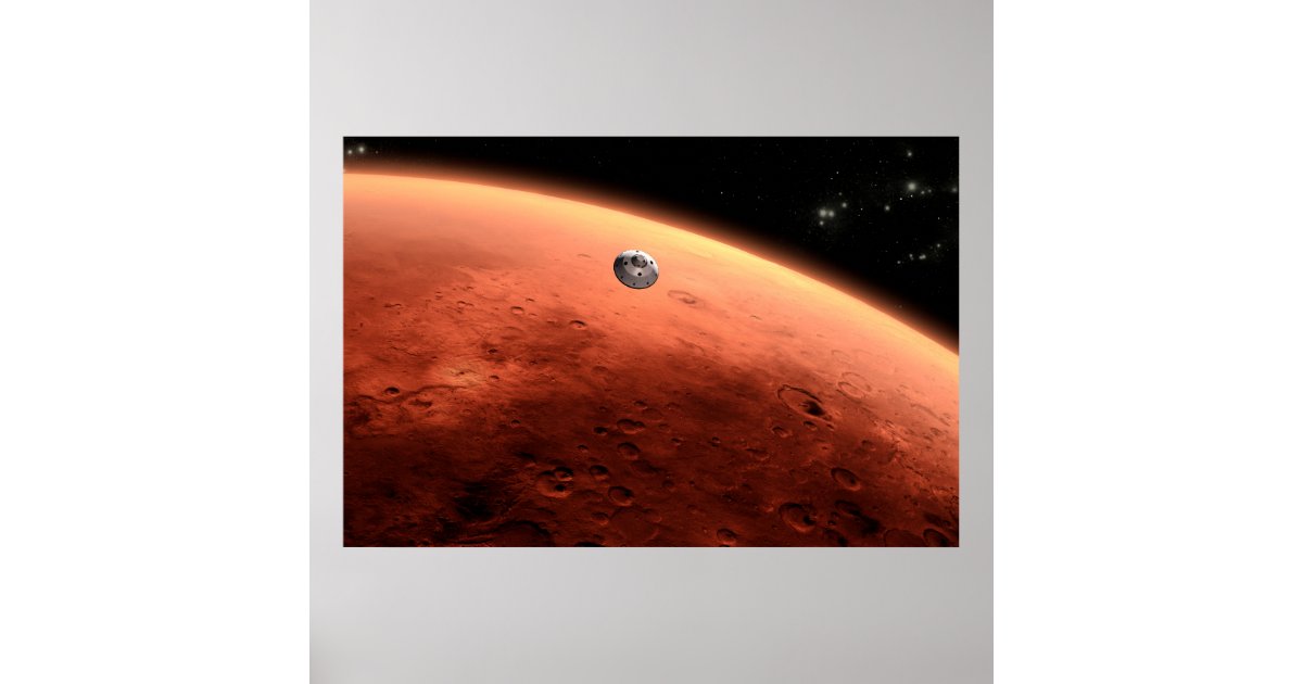 Mars Science Laboratory Approaching Mars. Poster | Zazzle