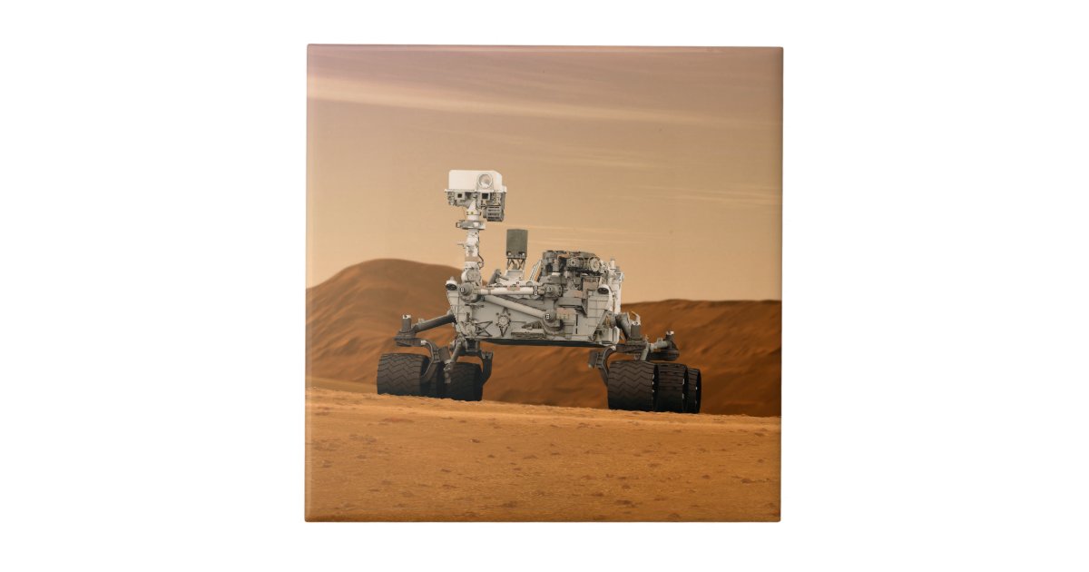 Mars Science Laboratory Curiosity Rover. 2 Ceramic Tile | Zazzle