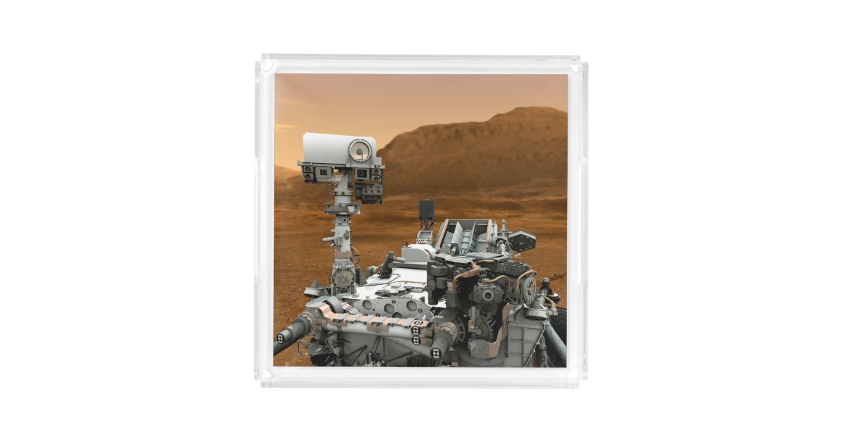 Mars Science Laboratory Curiosity Rover. 3 Acrylic Tray | Zazzle