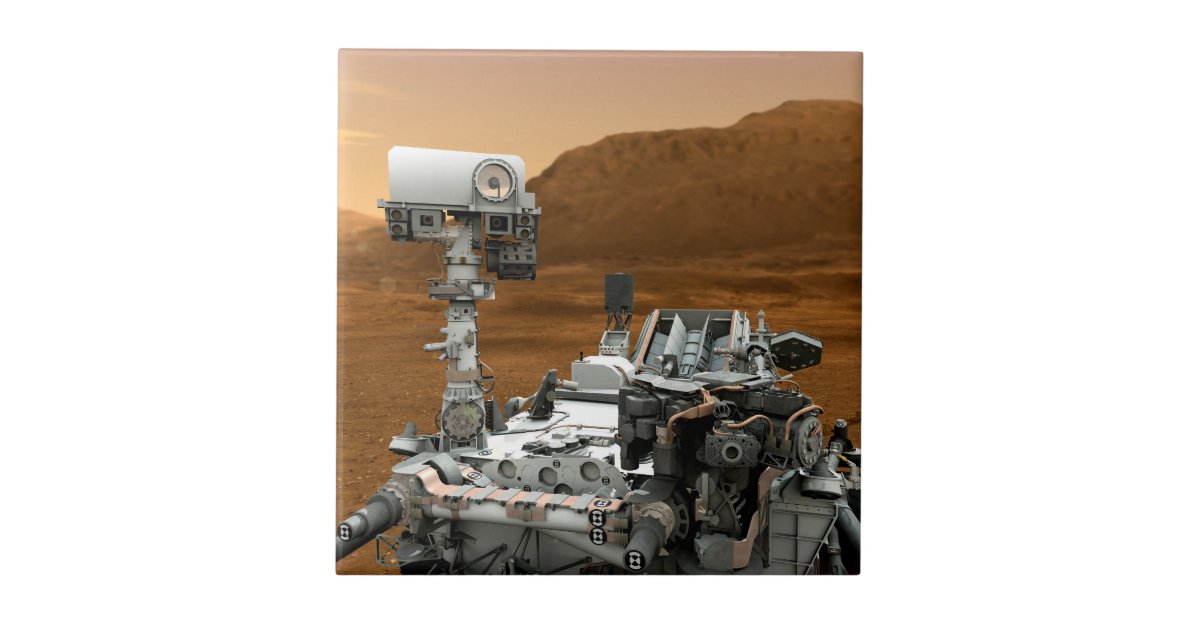Mars Science Laboratory Curiosity Rover. 3 Ceramic Tile | Zazzle