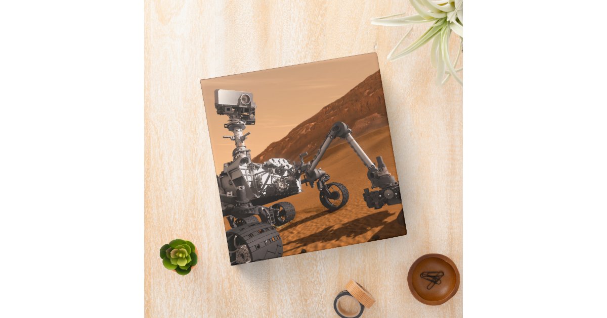 Mars Science Laboratory Curiosity Rover. 3 Ring Binder | Zazzle