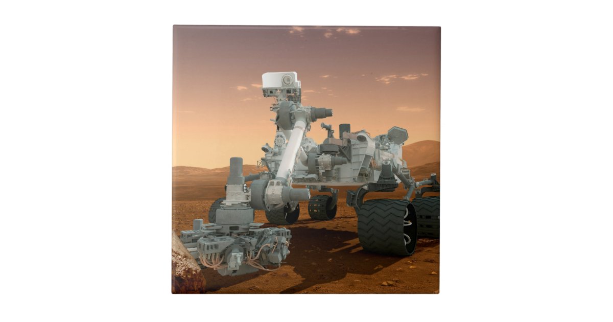 Mars Science Laboratory Curiosity Rover. 4 Ceramic Tile | Zazzle