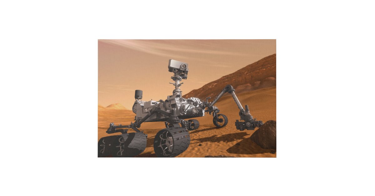 Mars Science Laboratory Curiosity Rover. Faux Canvas Print | Zazzle