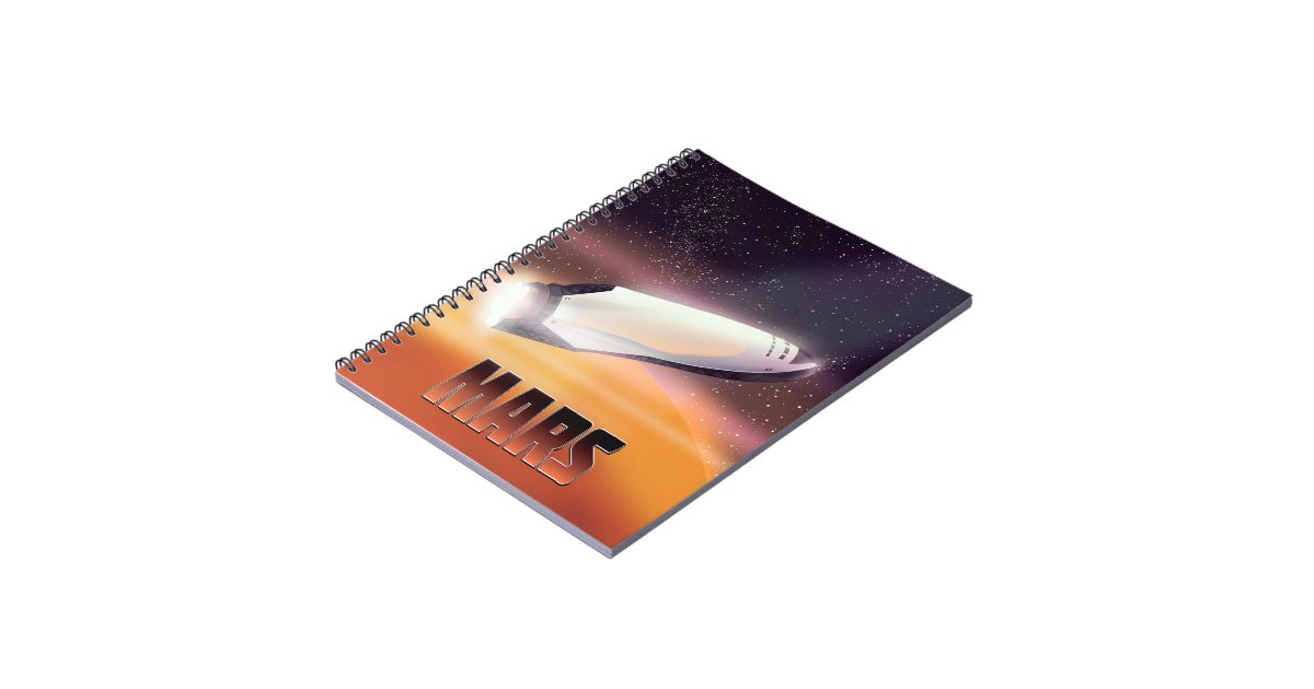 Mars Space poster Notebook | Zazzle