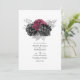 Marsala, Black and Silver Floral Wedding Invitation | Zazzle