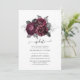 Marsala, Black and Silver Floral Wedding Update Invitation | Zazzle
