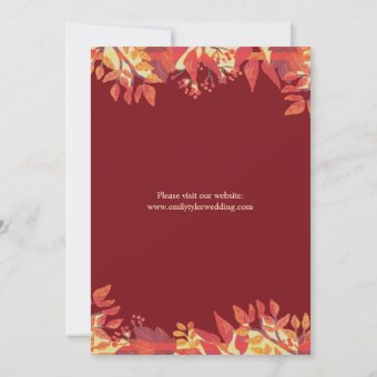 Marsala Brown Burgundy Floral Fall Wedding Invitation | Zazzle
