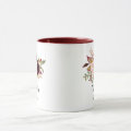 Marsala burgundy Floral bridesmaid Mug | Zazzle