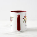 Marsala burgundy Floral bridesmaid Mug | Zazzle