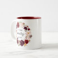 Marsala Floral Wedding Planning Mrs Coffee Mug | Zazzle