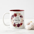 Marsala Floral Wedding Planning Mrs Coffee Mug | Zazzle