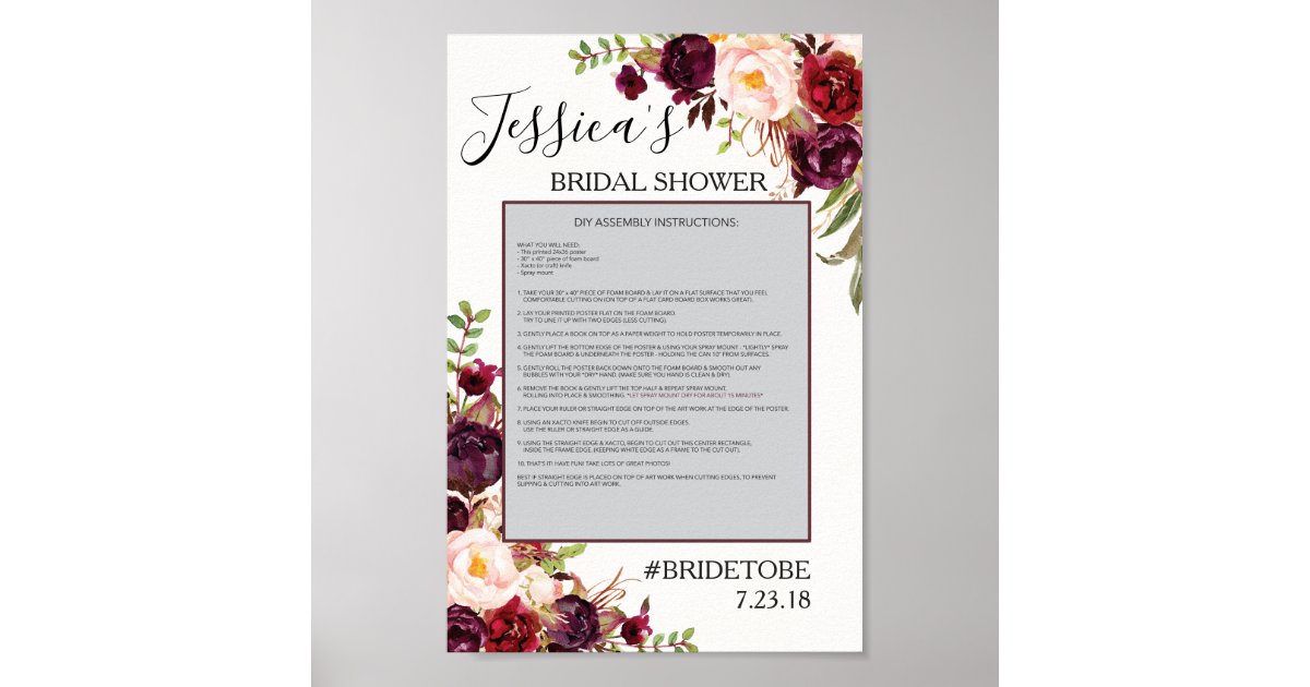 Marsala Photo Prop Poster Frame | Zazzle