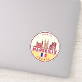 Marseille France City Skyline Emblem Sticker | Zazzle