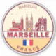 Marseille France City Skyline Emblem Sticker | Zazzle