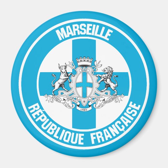Marseille Round Emblem Magnet | Zazzle.com