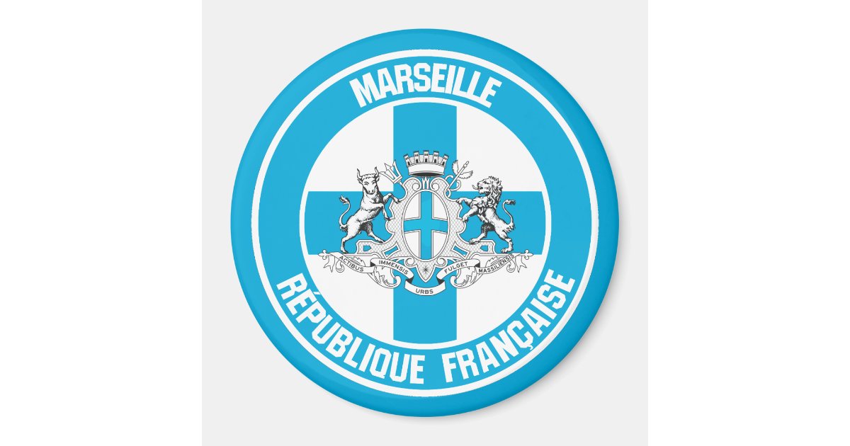 Marseille Round Emblem Magnet | Zazzle