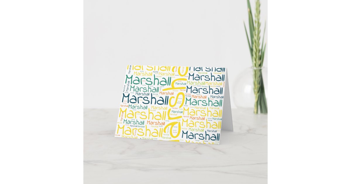 Marshall Card | Zazzle