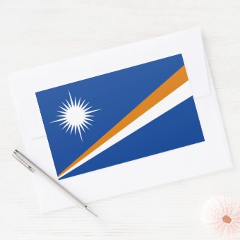 Marshall Islands/Marshallese Flag Rectangular Sticker | Zazzle