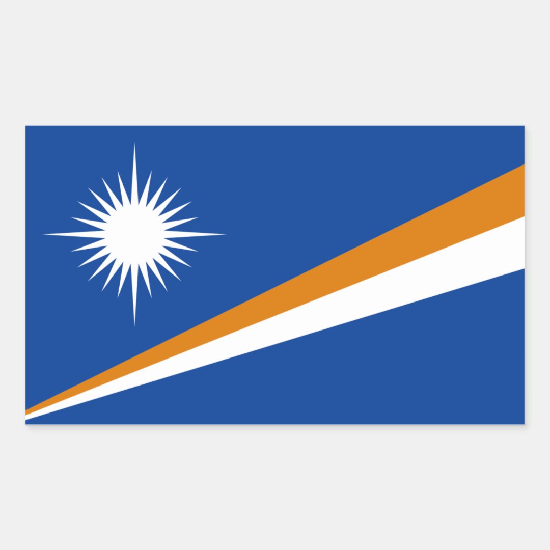 Marshall Islands/Marshallese Flag Rectangular Sticker | Zazzle