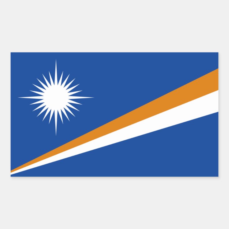 Marshall Islands/Marshallese Flag Rectangular Sticker | Zazzle