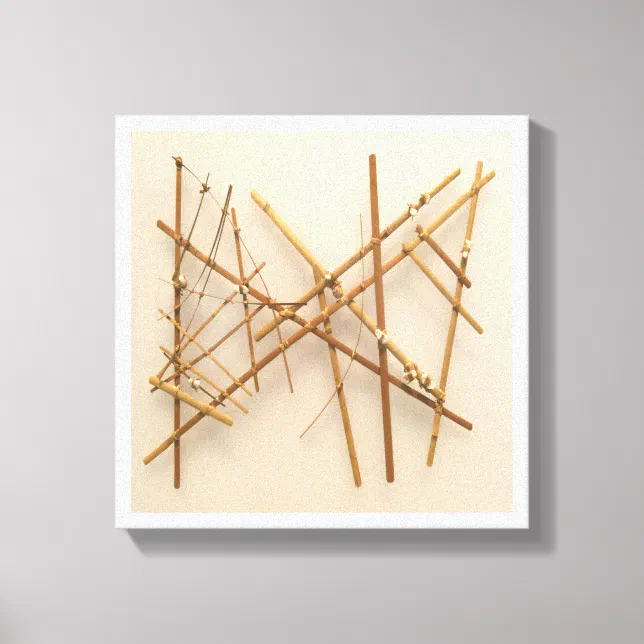 Marshall Islands Stick Navigation Chart Canvas Print | Zazzle