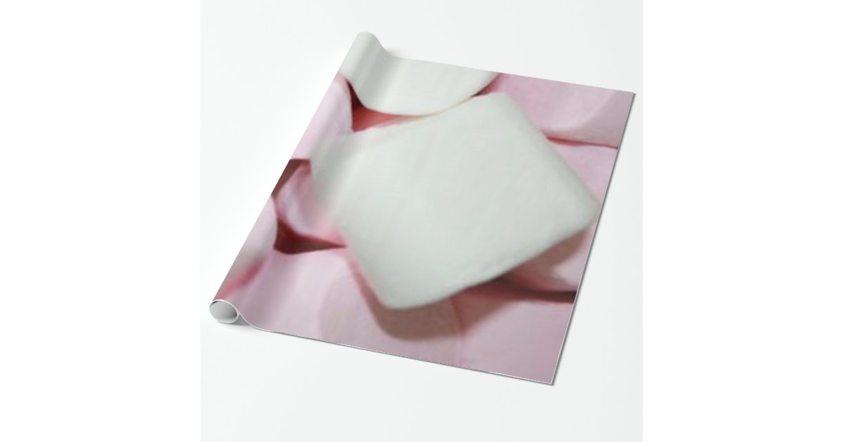 marshmallow artwork wrapping paper | Zazzle