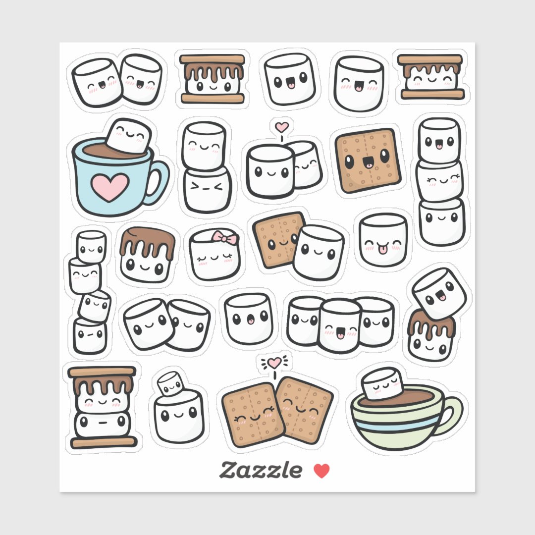 Marshmallow Treats Vinyl Sticker | Zazzle