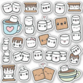 Marshmallow Treats Vinyl Sticker | Zazzle