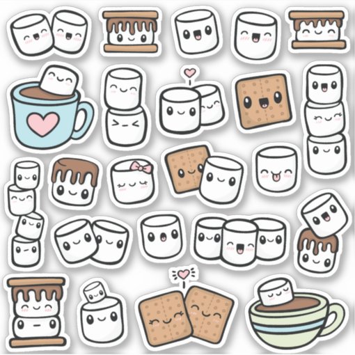 Marshmallow Treats Vinyl Sticker | Zazzle