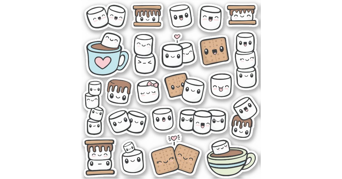 Marshmallow Treats Vinyl Sticker | Zazzle.com