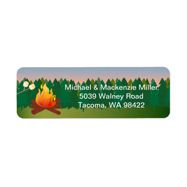 Marshmallows Campfire Label | Zazzle