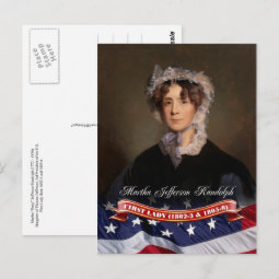 Martha Jefferson Randolph, First Lady of the U.S. Postcard | Zazzle