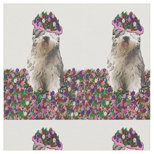 Martha Old English Sheepdog Fabric | Zazzle
