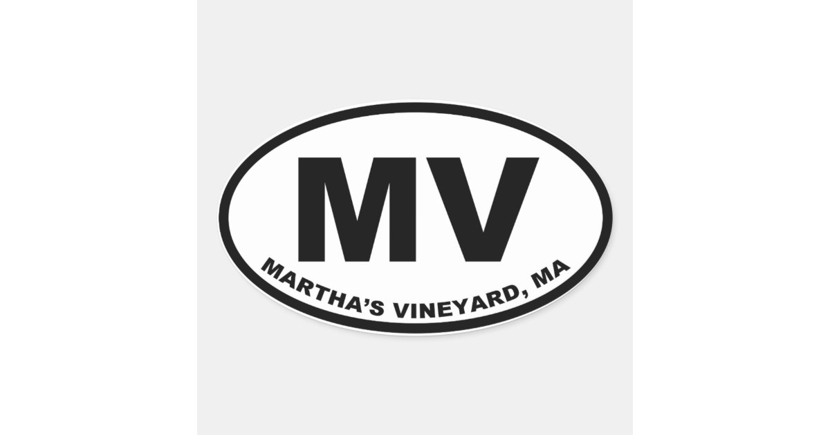 Martha's Vineyard MV Oval Sticker | Zazzle