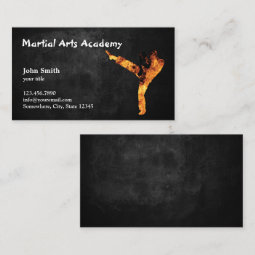 Martial Arts Academy Professional Karate Business Card | Zazzle