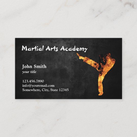 Martial Arts Academy Professional Karate Business Card | Zazzle.com