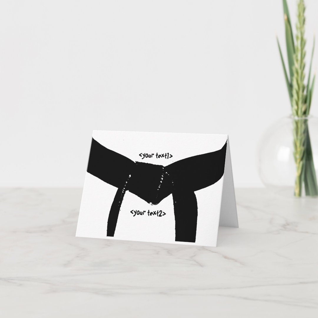 Martial Arts Black Belt Card | Zazzle