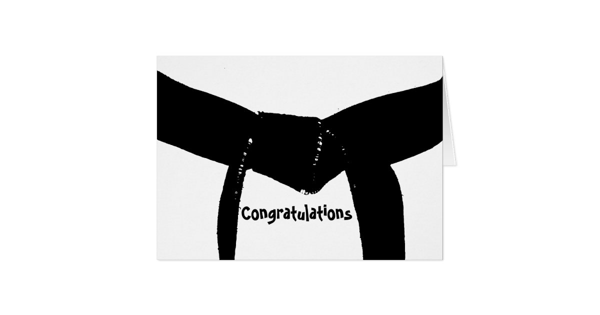 Martial Arts Black Belt Congratulations Card | Zazzle