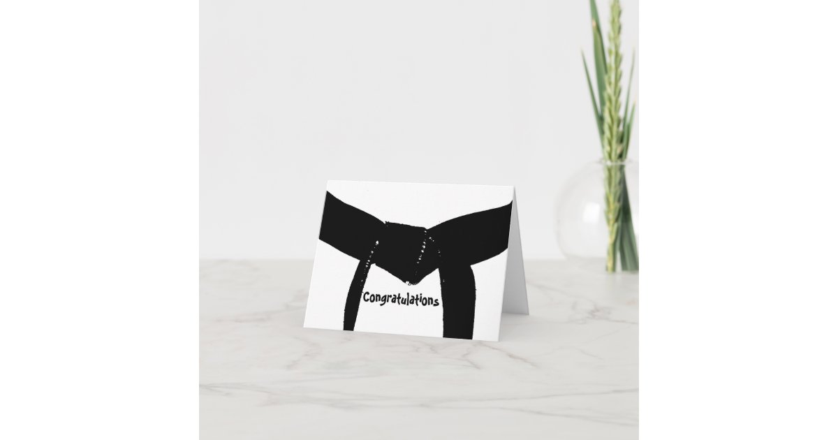 Martial Arts Black Belt Congratulations Card | Zazzle