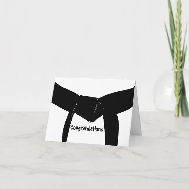 Martial Arts Black Belt Congratulations Card | Zazzle
