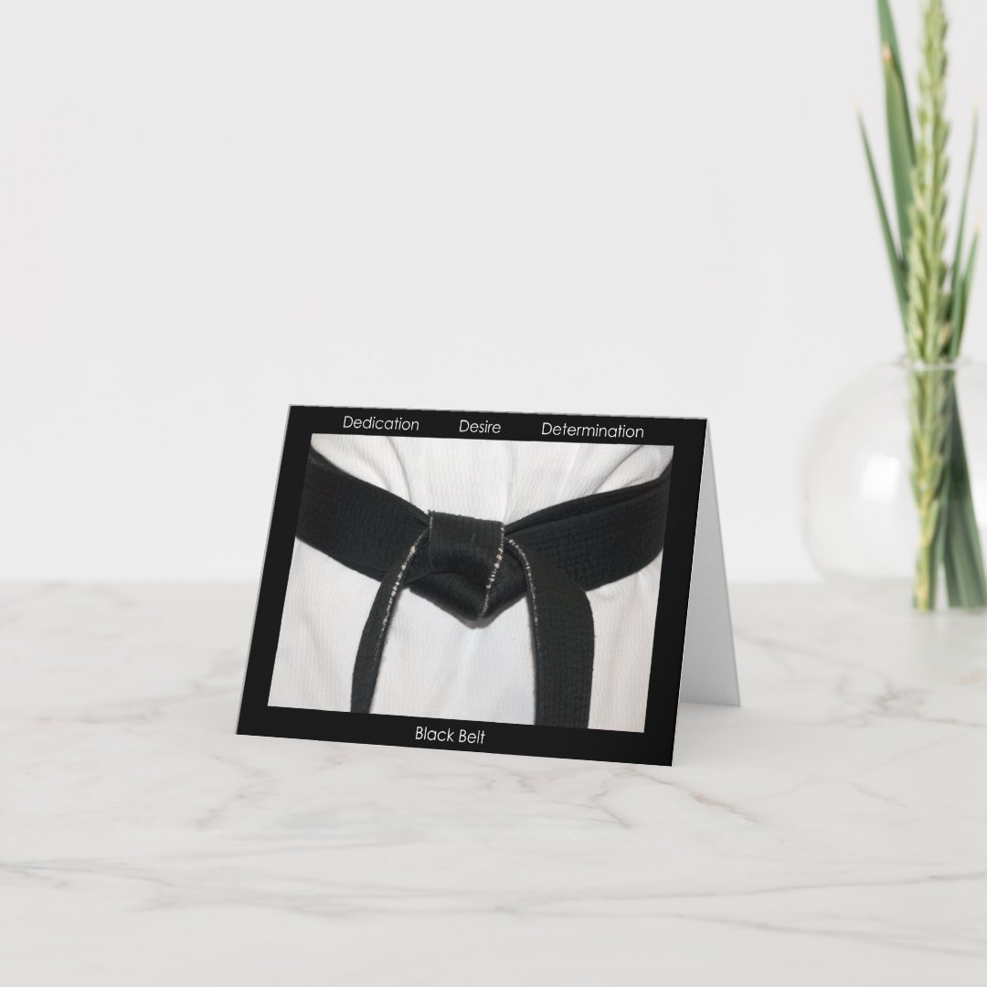 Martial Arts Black Belt Congratulations Card | Zazzle